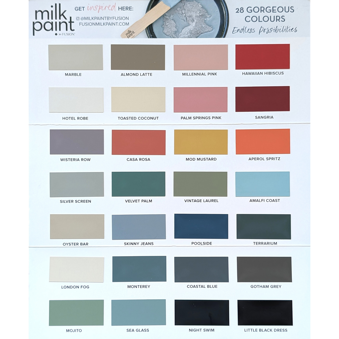 Fusion Milk Paint real colour chart – Godfrey's Ear
